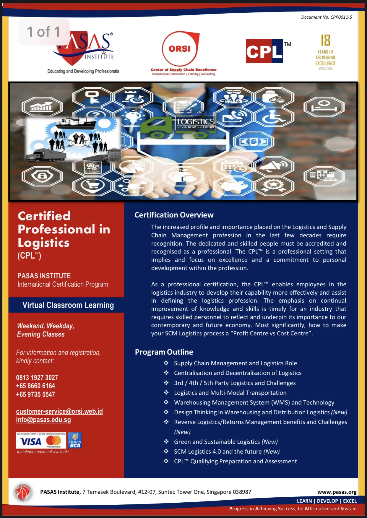 Certified Professional in Logistics (CPL)™️ - International ...