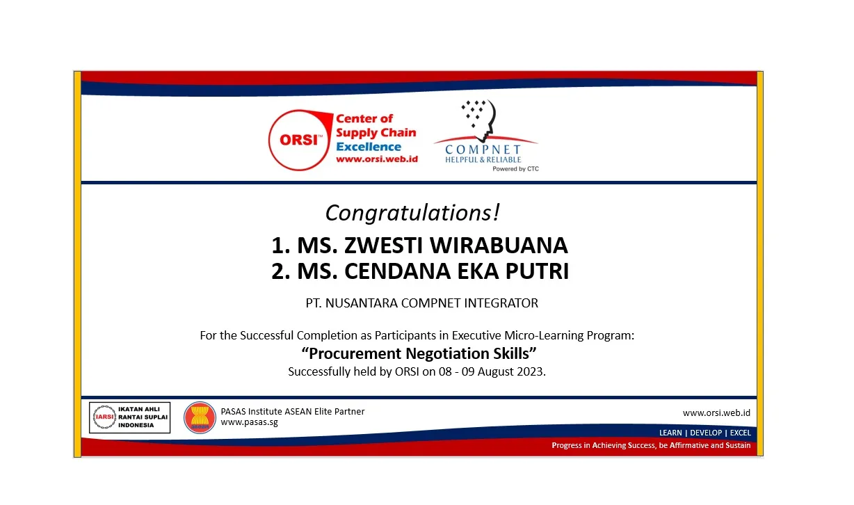 Congratulations to PT. Nusantara Compnet Integrator's Micro-Learning ...